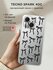 Чехол на Tecno Spark 40C / Текно Спарк 40C с принтом "Black bows", прозрачный