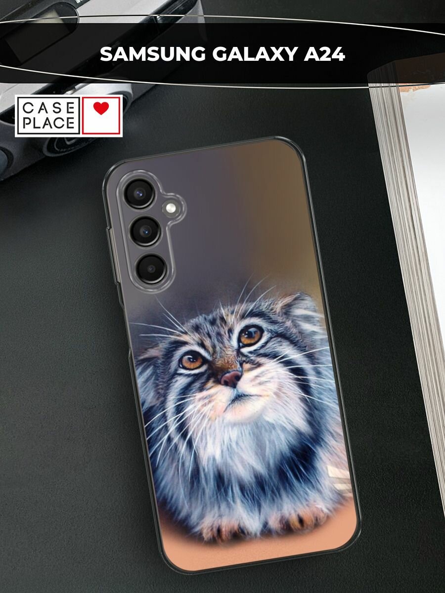 Чехол на Samsung Galaxy A24 / Самсунг Галакси A24 с принтом "Кот манул 2"