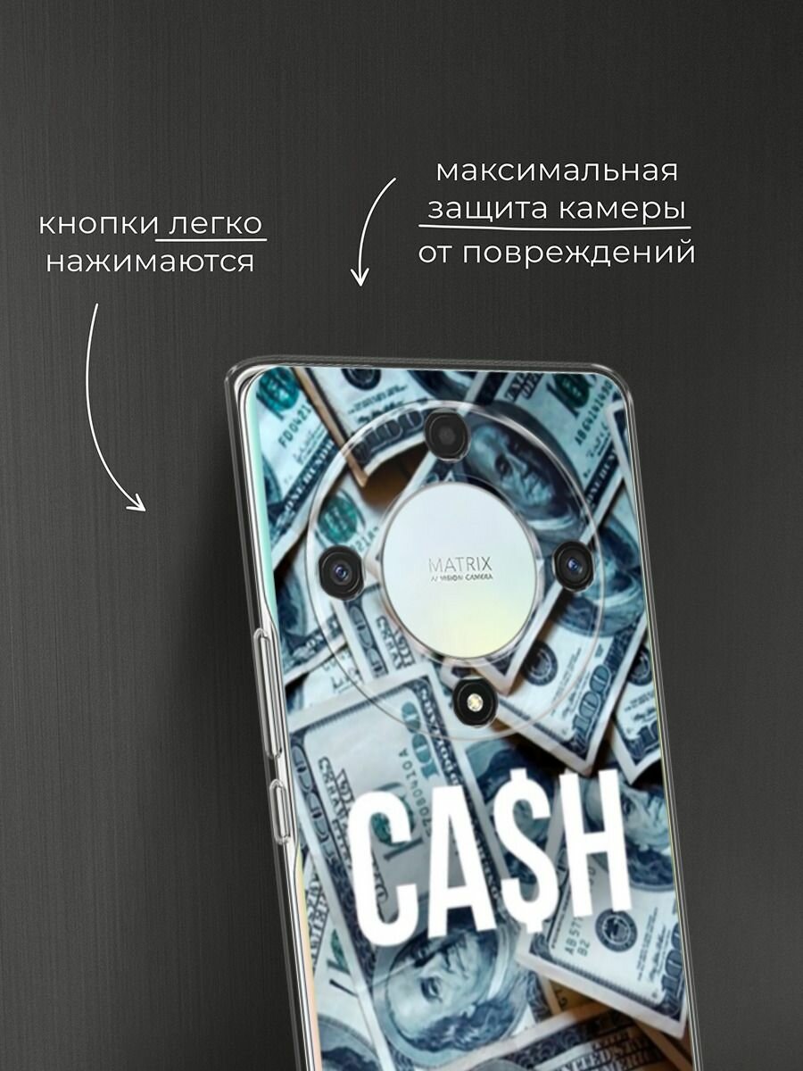 Силиконовый чехол на Honor X9A / Хонор X9A с принтом "Cash" — фото 1