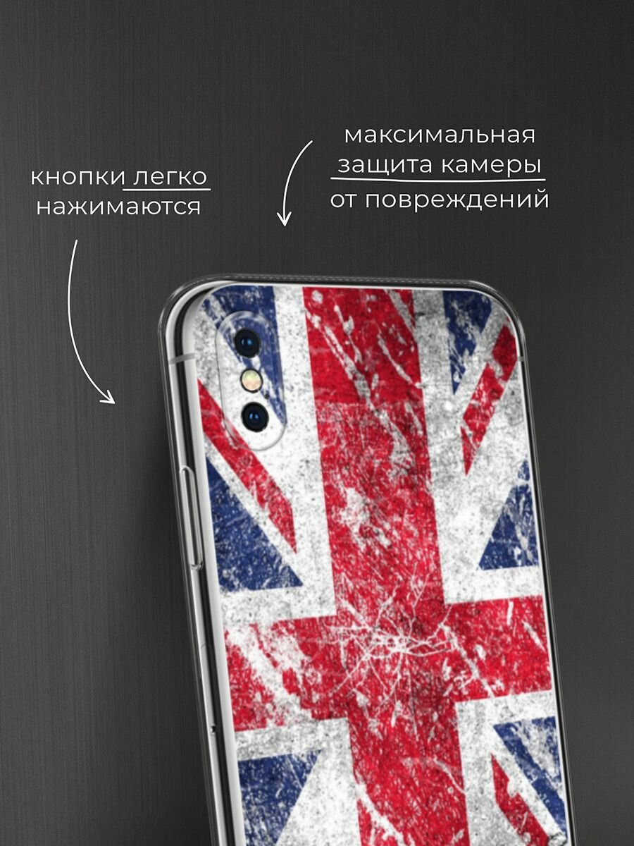 Чехол на Apple iPhone XS Max / Айфон XS Max с принтом "Флаг британский" — фото 1