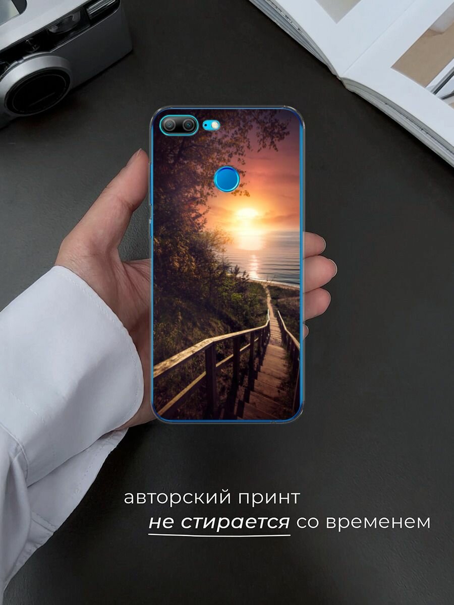 Чехол на Honor 9 Lite / Хонор 9 Лайт с принтом "Мост у воды" — фото 1