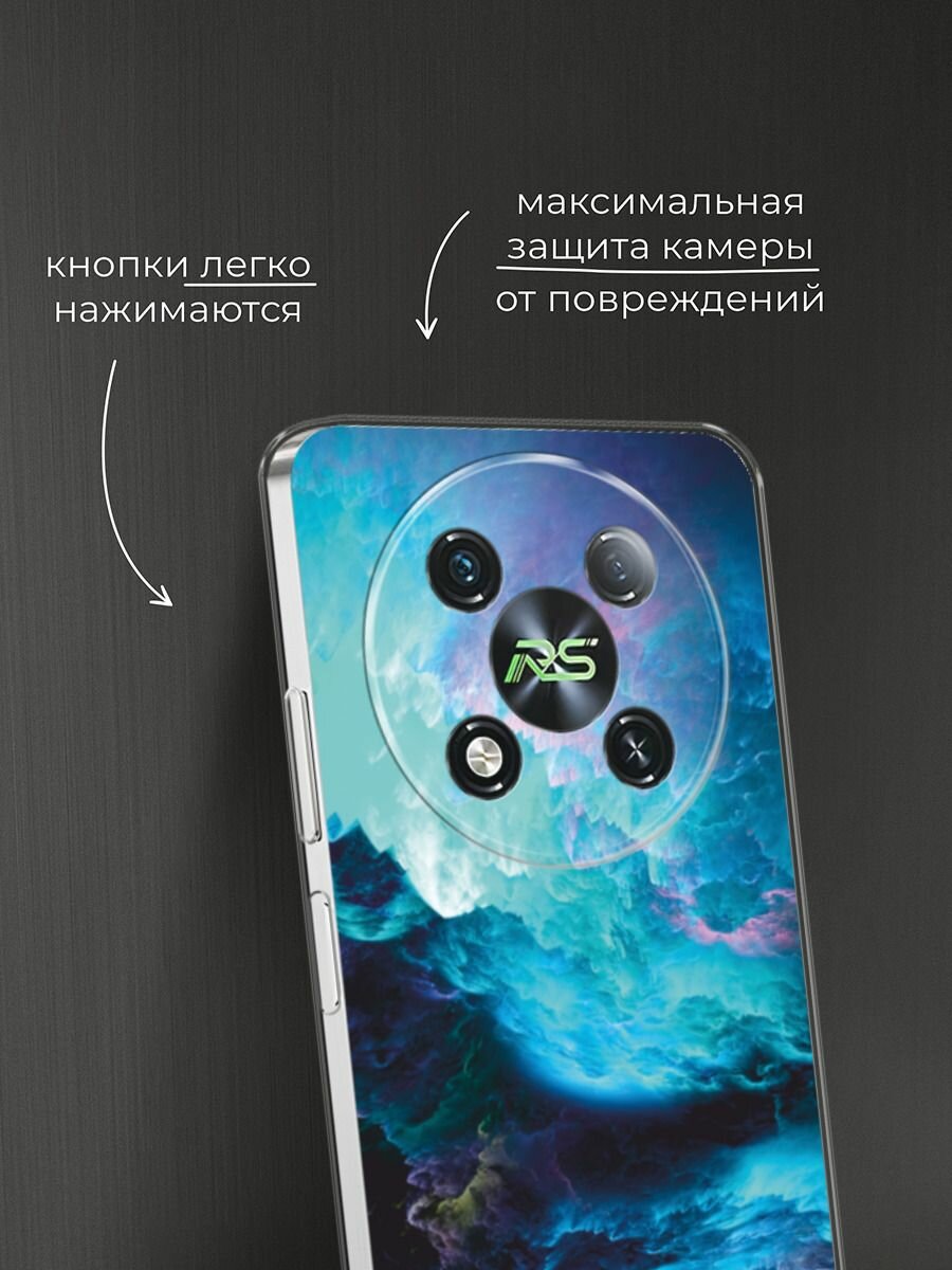 Силиконовый чехол на Itel RS4 / Ител РС4 с принтом "Бирюзовое небо" — фото 1