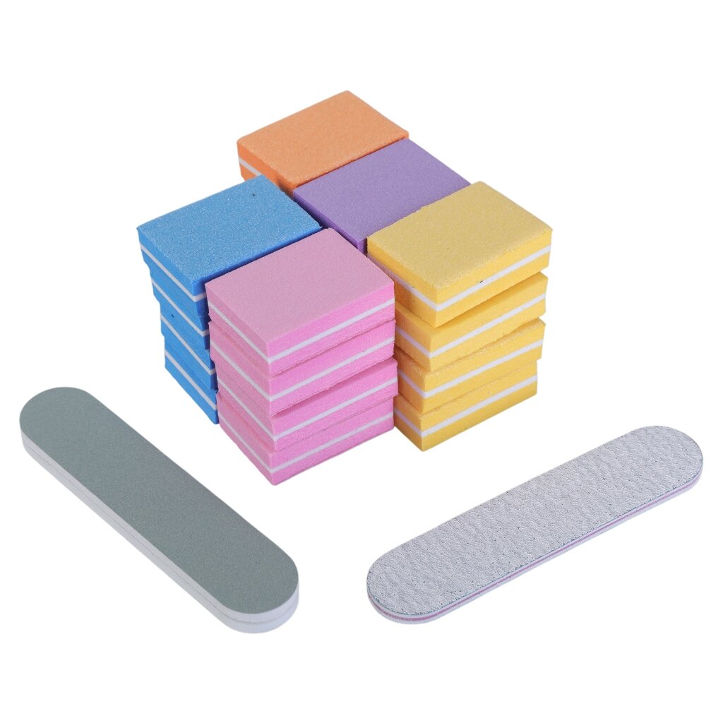 Набор из 22 частей, набор мини-губчатых полировальных блоков для маникюра ногтей