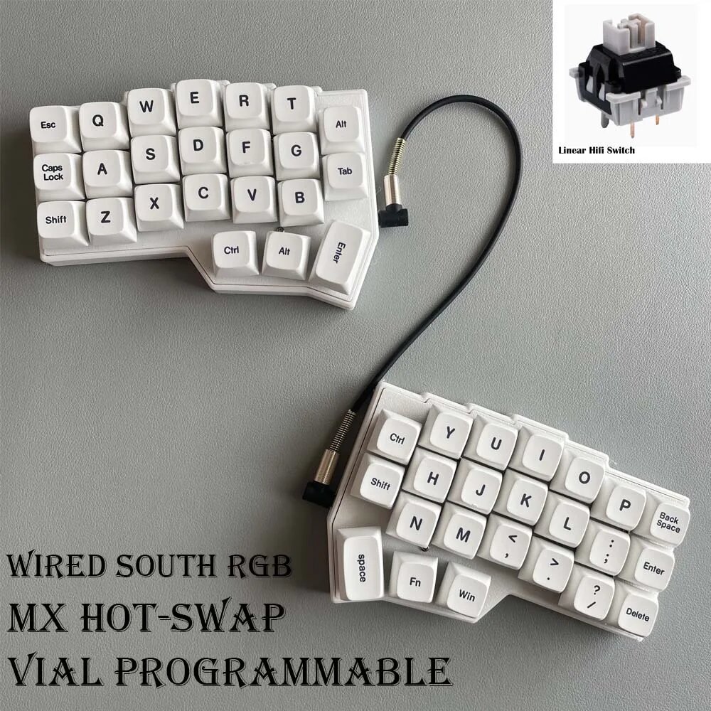 Механическая клавиатура Corne V4.1 с разделенной эргономикой