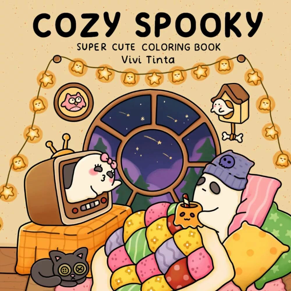 Раскраска антистресс для взрослых и подростков Coco Wyo -COZy SPOOKy 121