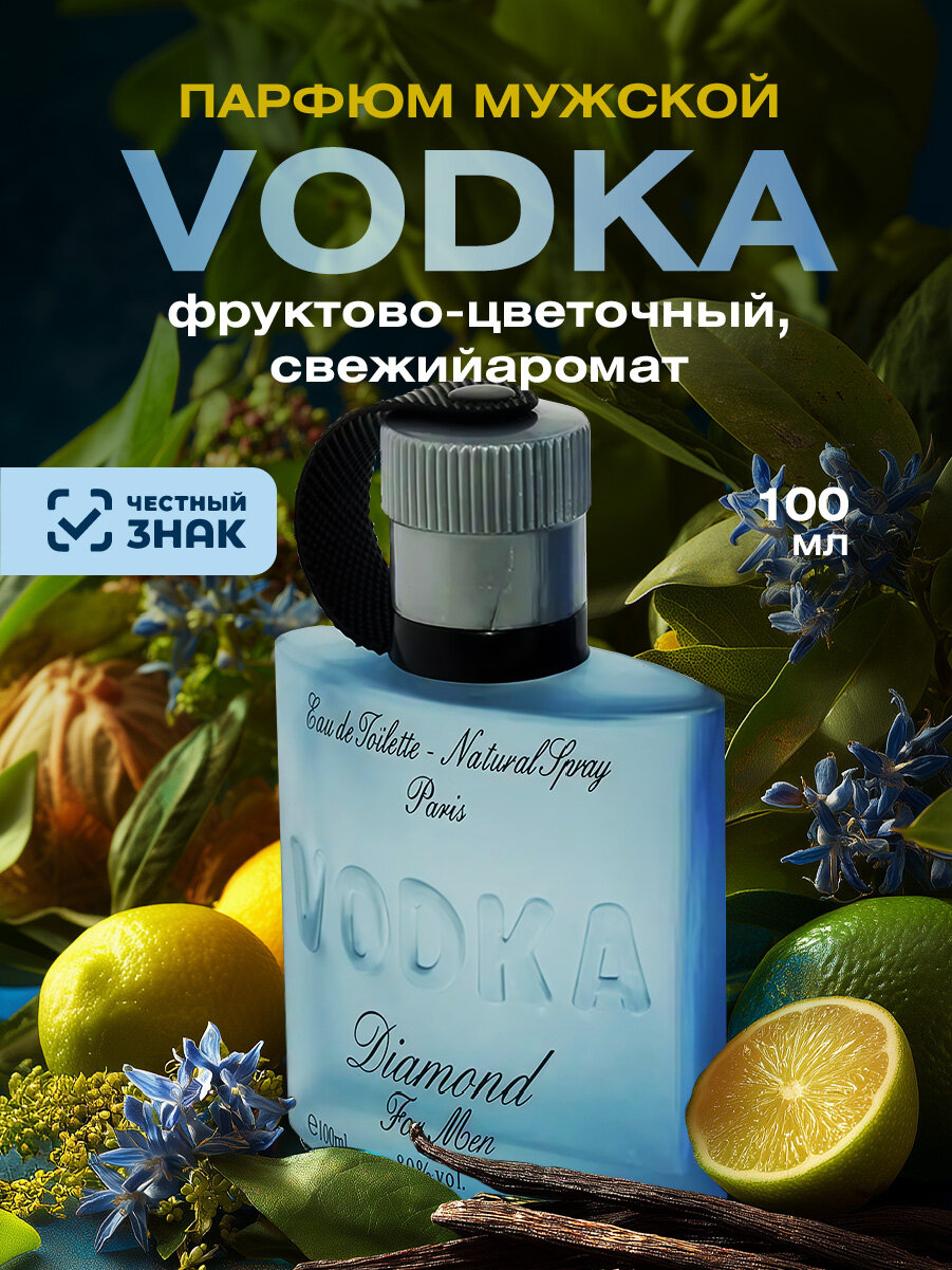 Туалетная вода мужская Paris Line Parfums Vodka Diamond Perfume 100мл