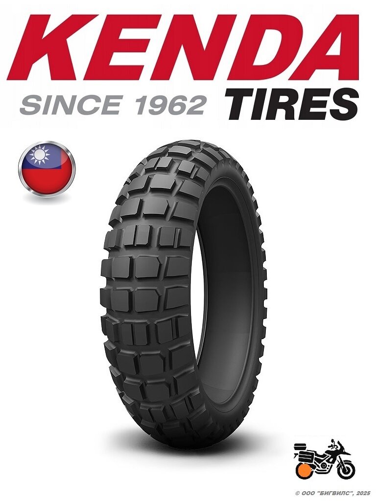 Мотошина Kenda K784 Big Block 170/60B17 4PR 72Q TL Rear/задняя