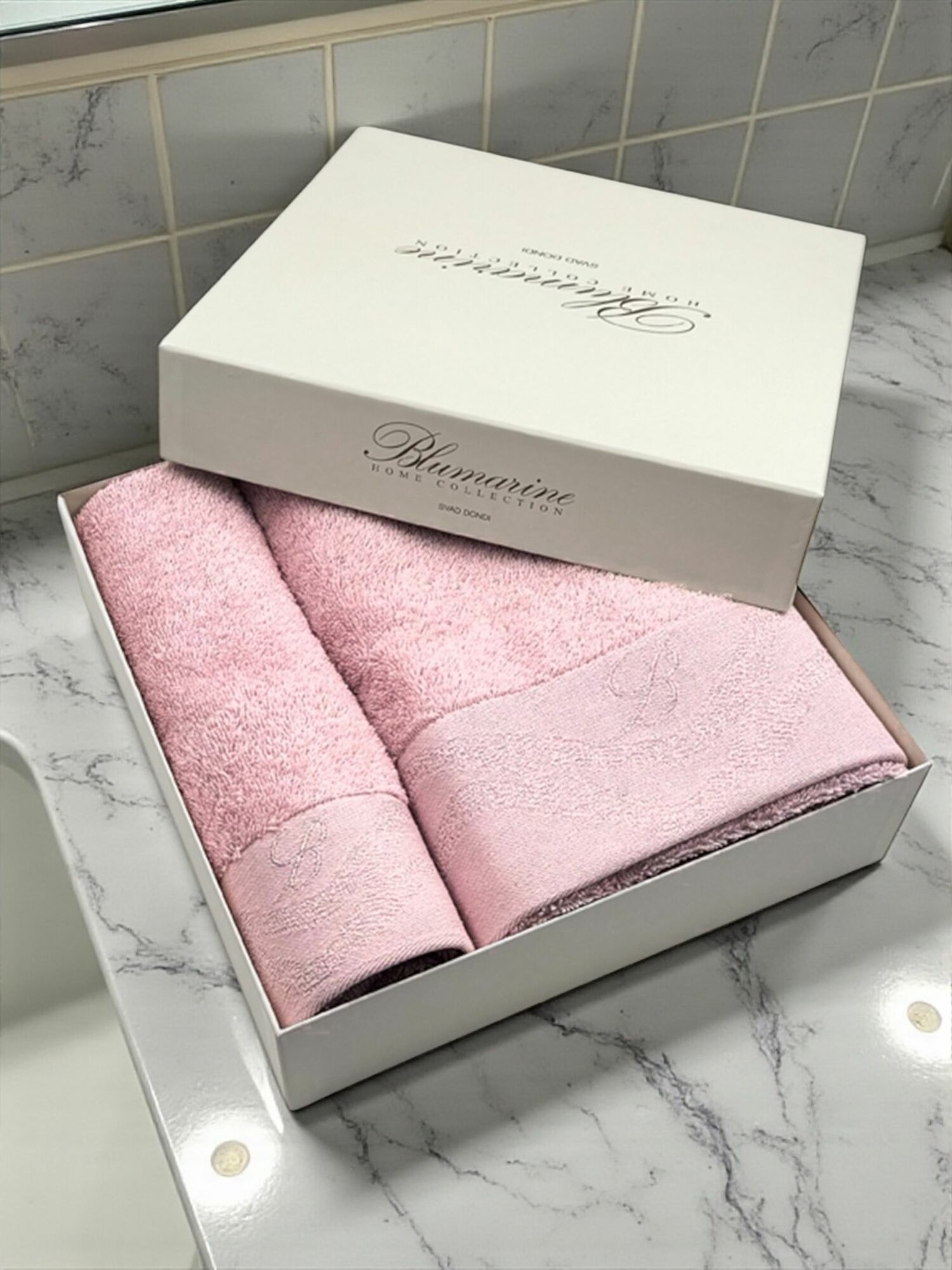 Blumarine home collection 1+1 CRYSTELLE сет полотенец в подарочной коробке