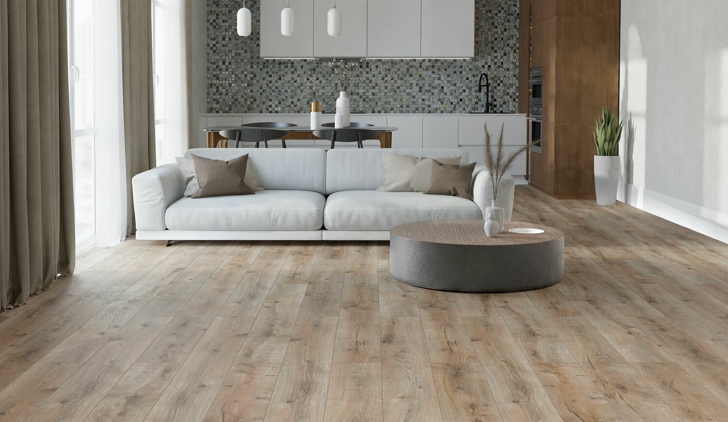 Ламинат Swisskrono 8 мм 33 класс фаска V4 дуб Ричардсон 2,109 кв. м.