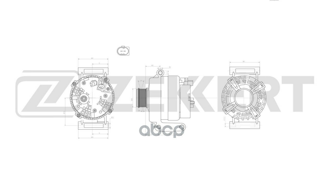 Генератор Ford Transit VI 11- Tourneo Custom 11- Peugeot Boxer (250) 11- Citroen Jumper (250 290 Zekkert арт. ge-1036