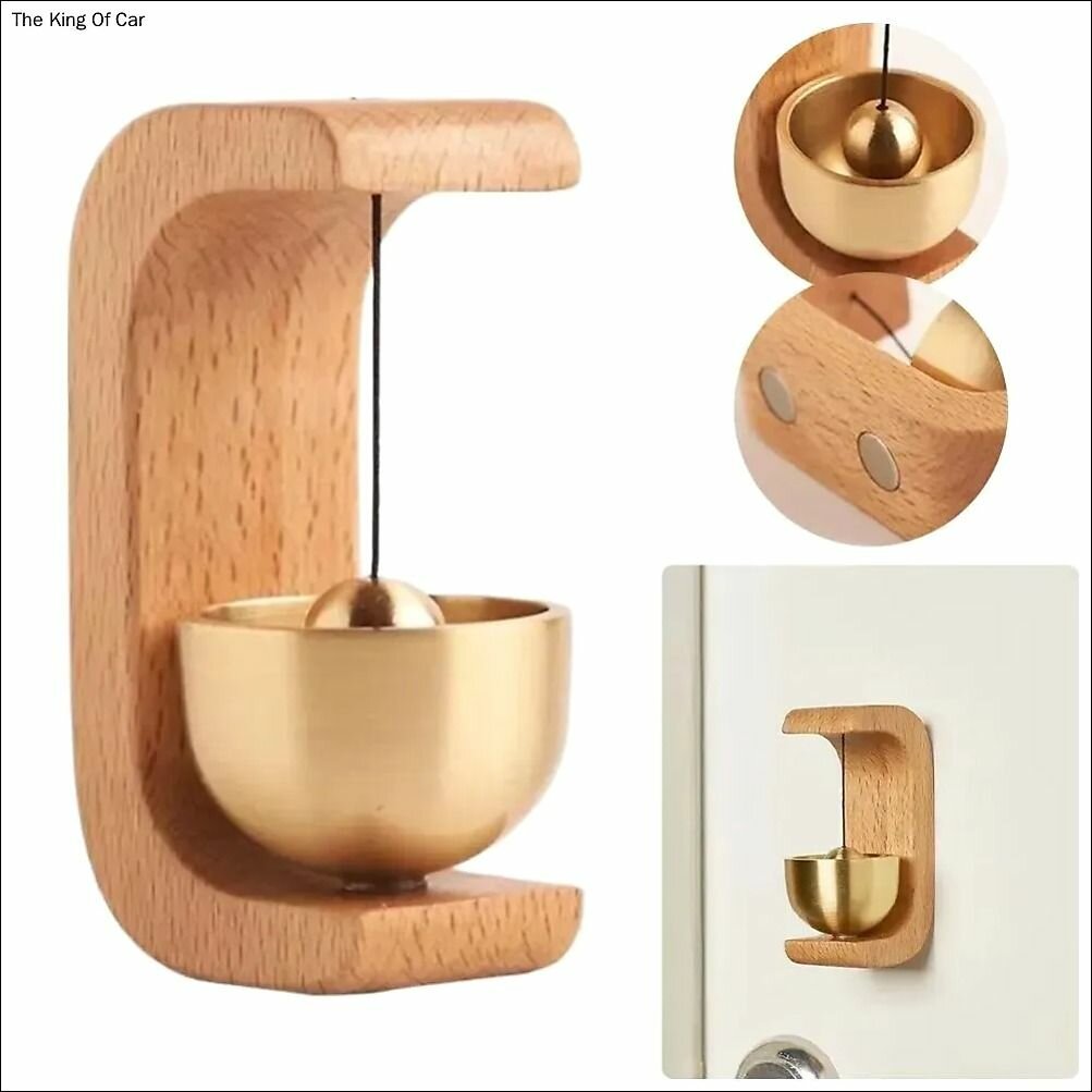 Деревянный дверной колокольчик, магнитный дверной колокольчик, домашнее украшение,