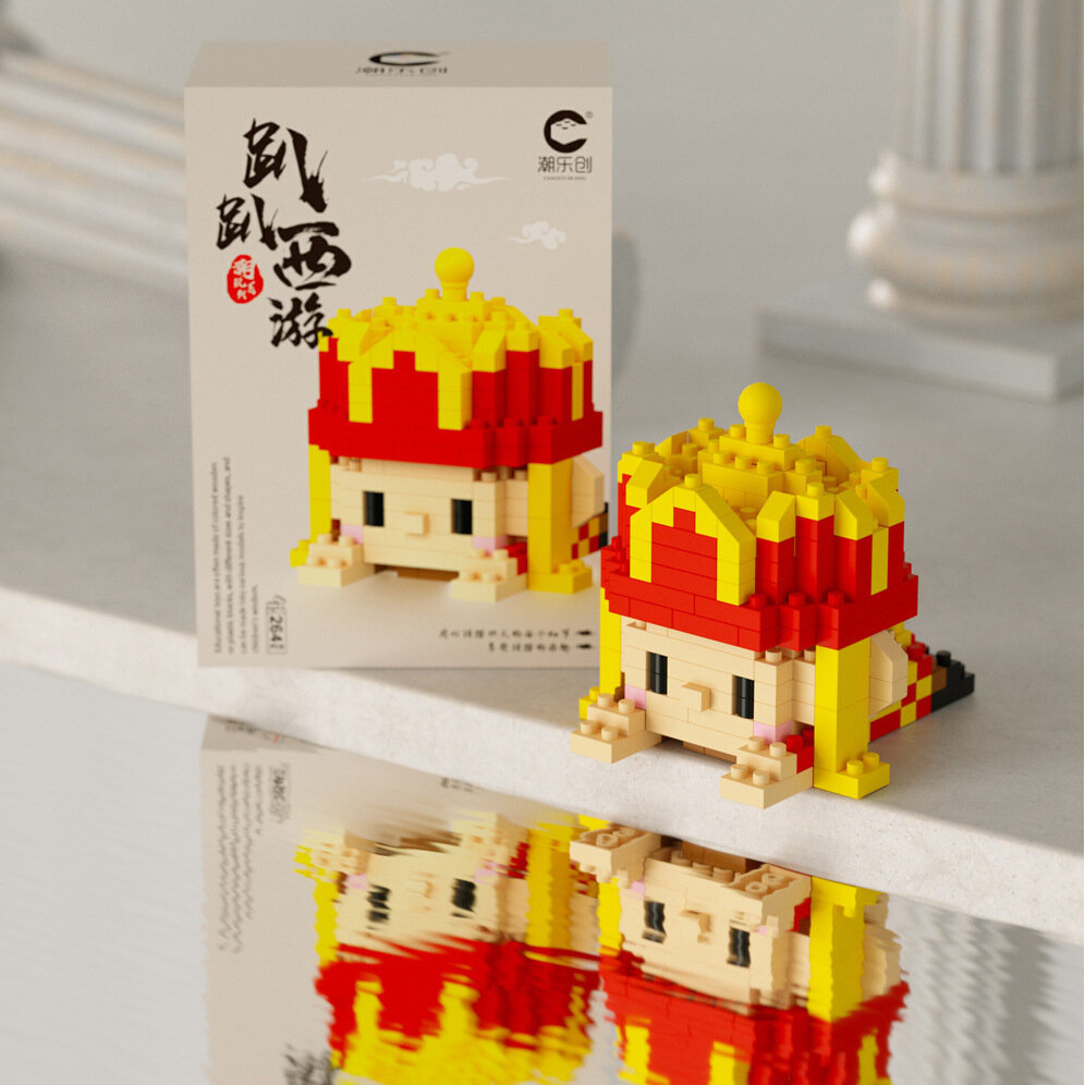 Мягкие мультяшные строительные блоки, рождественская серия, микрочастицы, детская сборная развивающая игрушка оптом