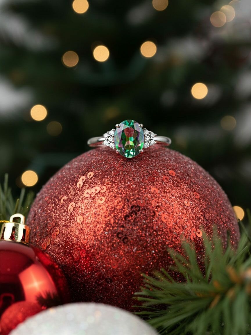 Кольцо тонкое Ювелирия, серебро, 925 проба, родирование, кварц, топаз