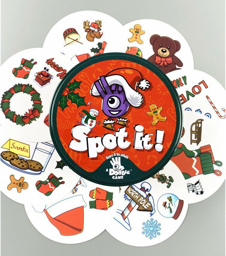 Карточная игра на английском языке Spot It Game, Dobble, — это семейная карточная игра для поиска отличий.