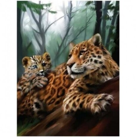 Алмазная вышивка Школа талантов 30x40 см "Леопарды" арт.5371223