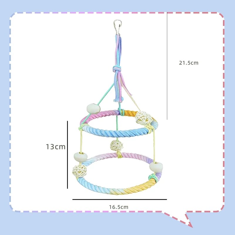 Большая деревянная подставка-качели для попугаев, игрушка для тигрового попугая, неразлучника, моринги, натуральное