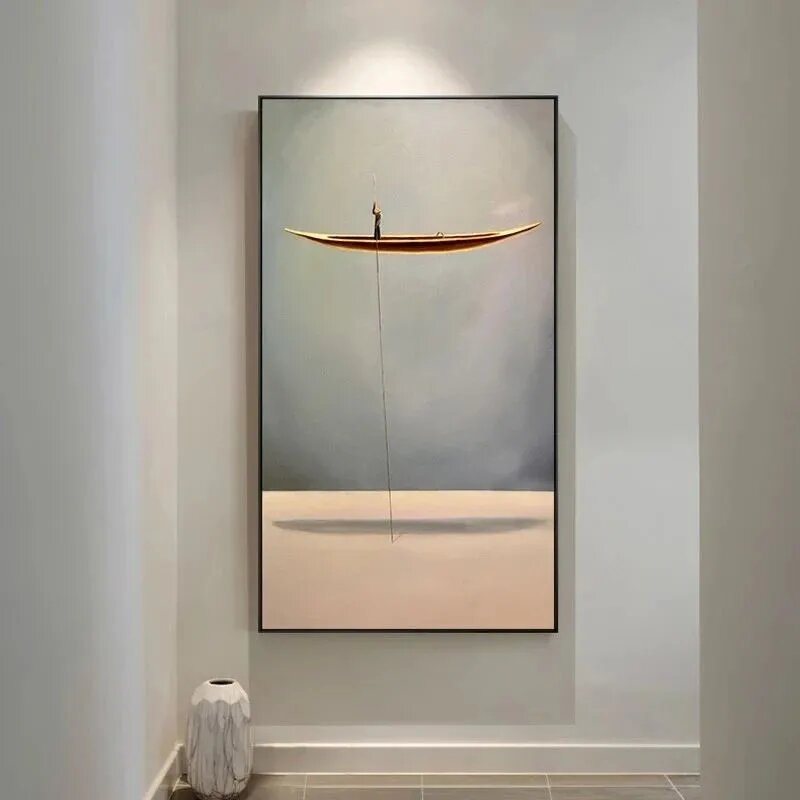 Картина "Пейзажная фреска на холсте", 100х50 см, 100*50