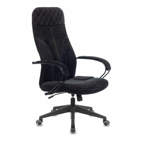 Кресло руководителя Бюрократ CH-608Fabric, на колесиках, ткань, черный [ch-608/fabric-black]
