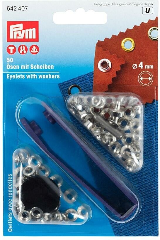 PRYM 542407 Люверсы латунь d 4 мм 50 шт