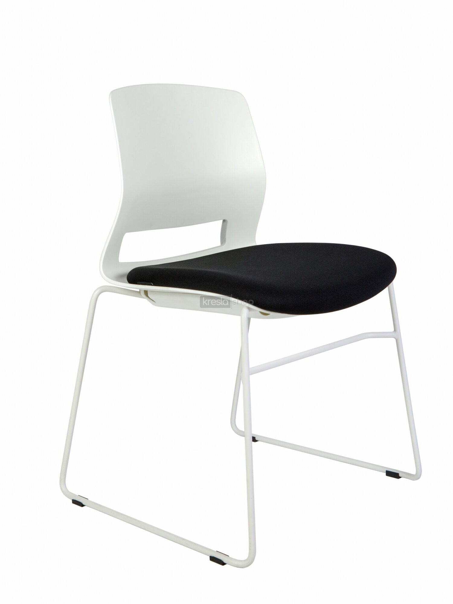 Конференц-кресло Norden One ESN-001C белая пластиковая спинка, черная ткань