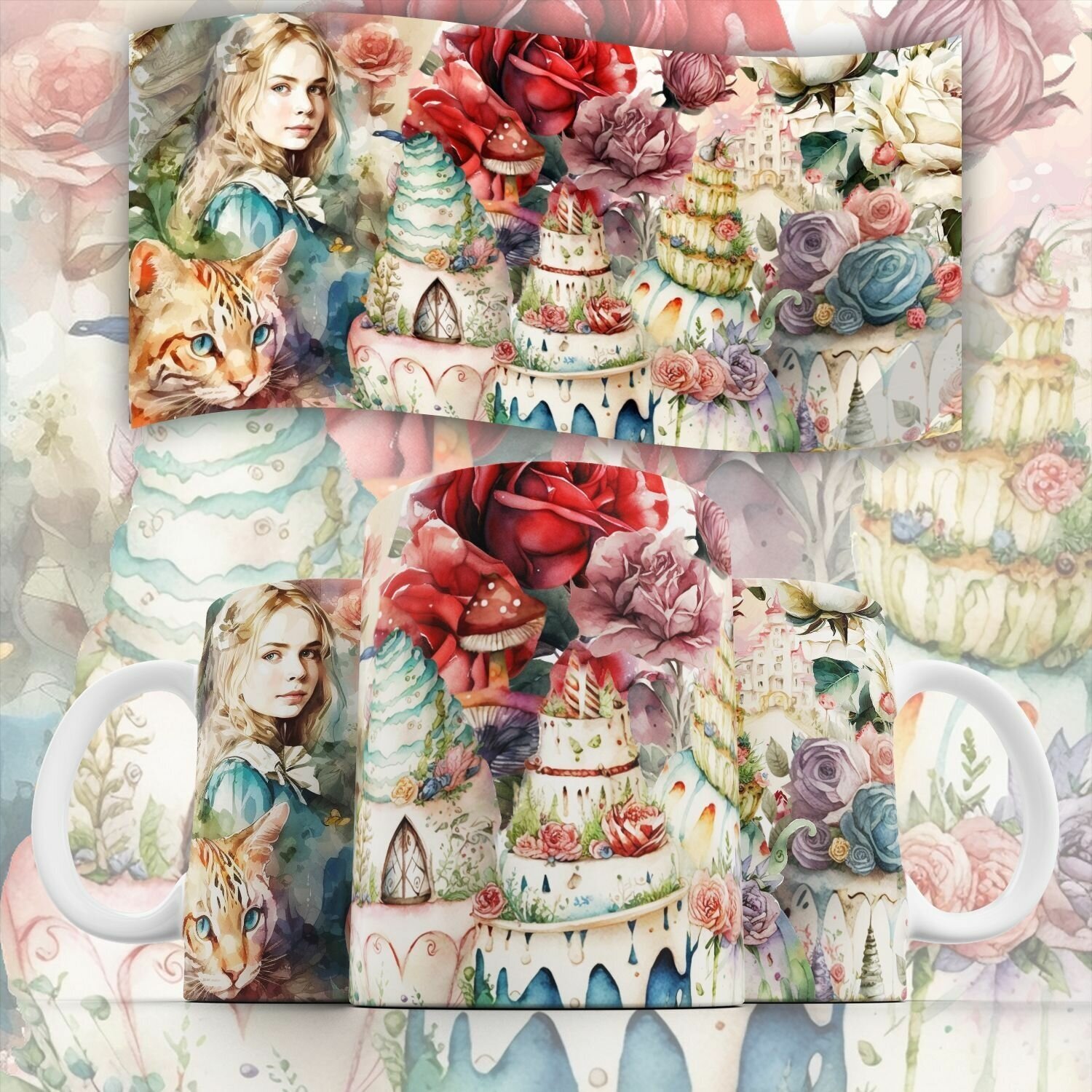 Кружка "Алиса в стране чудес" Forte Print 330мл