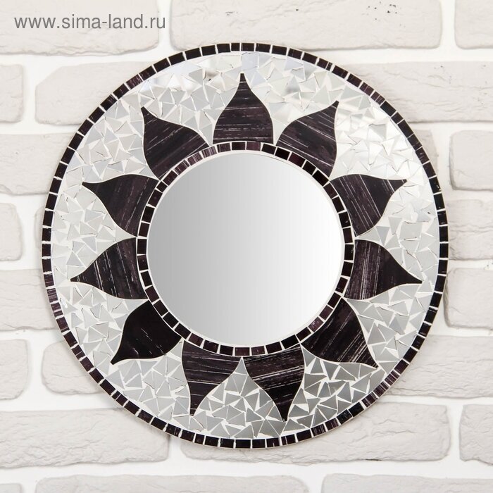 Панно зеркальное «Цветок», 40×1×40 см