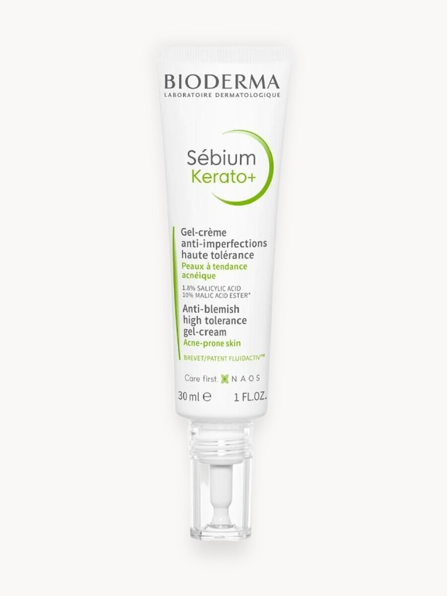 BIODERMA LABORATOIRE DERMATOLOGIQUE Гель-крем для лица Себиум Керато+, 30 мл