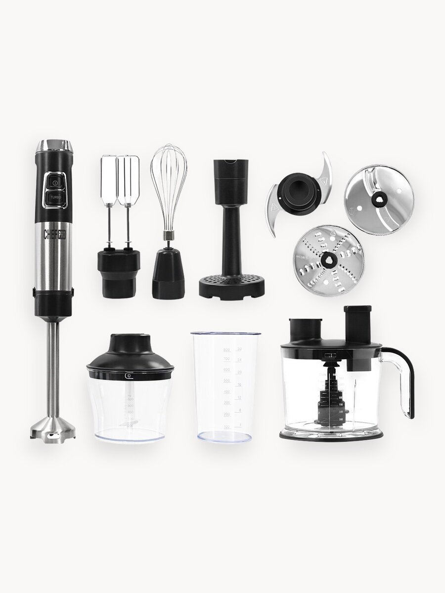 Блендер погружной кухонный комбайн CHEF PRO CF-KP1100F черный
