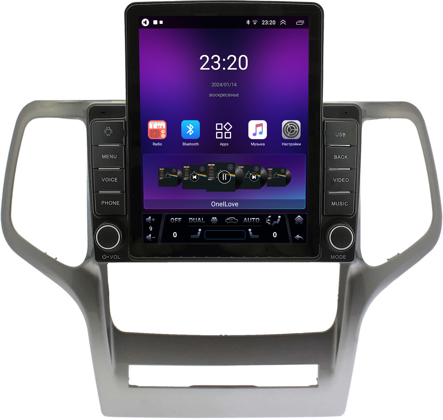 Штатная магнитола Canbox GTR095-9481 для Jeep Grand Cherokee 4 (WK2) 2010-2013 на Android 10 (QLed, 4/64, DSP, CarPlay)