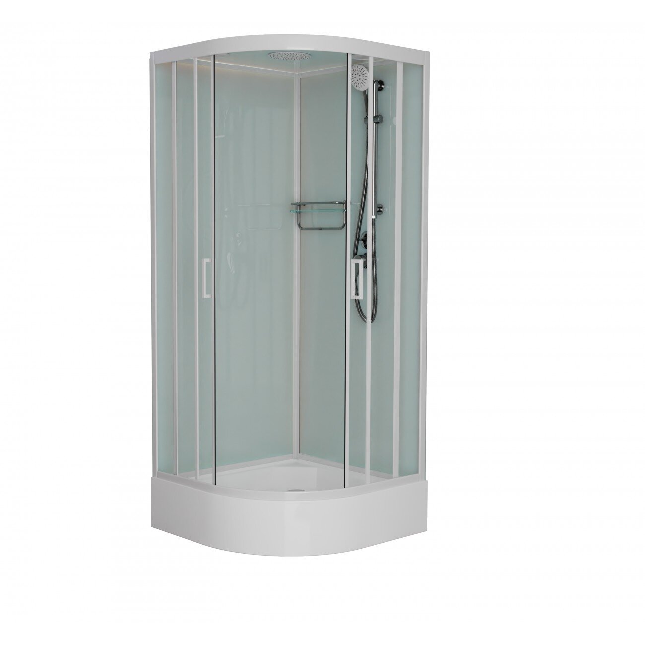 Душевая кабина Frank F409/1 М White 90х90х220 профиль белый, стекло матовое 20024