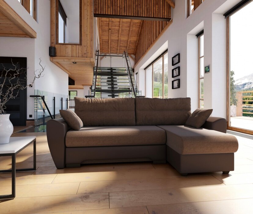 Диван DiHall Амстердам, угловой, еврокнижка, раскладная конструкция, с ящиком для белья