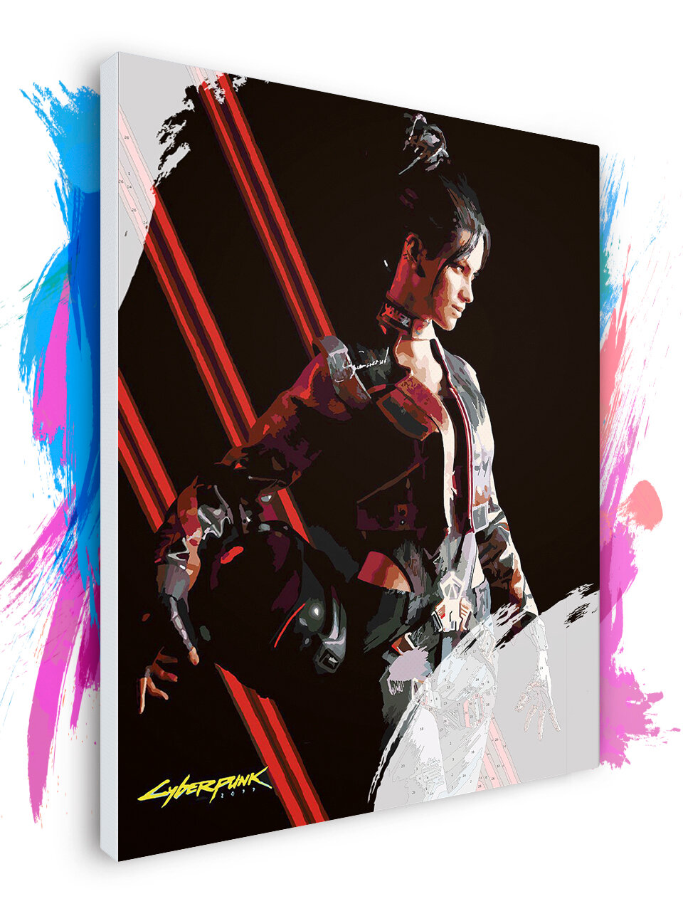 Картина по номерам на холсте Cyberpunk 2077 Панам, 40 х 50 см