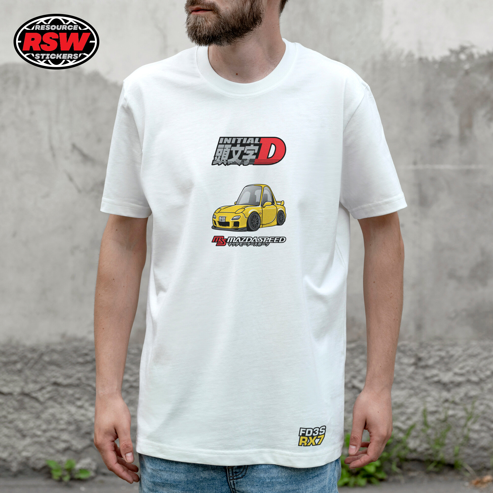 Термонаклейка Vazda RX 7 Initial D — фото 1