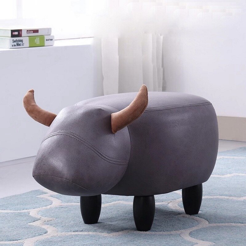 Пуфик бычок (серый, техническая ткань)