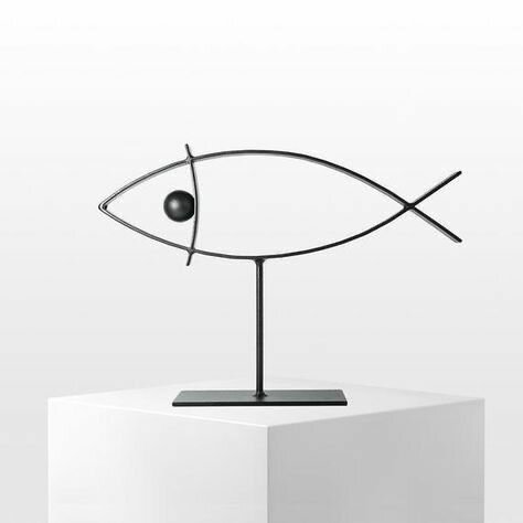 Статуэтка фигура металлическая для дома рыбка