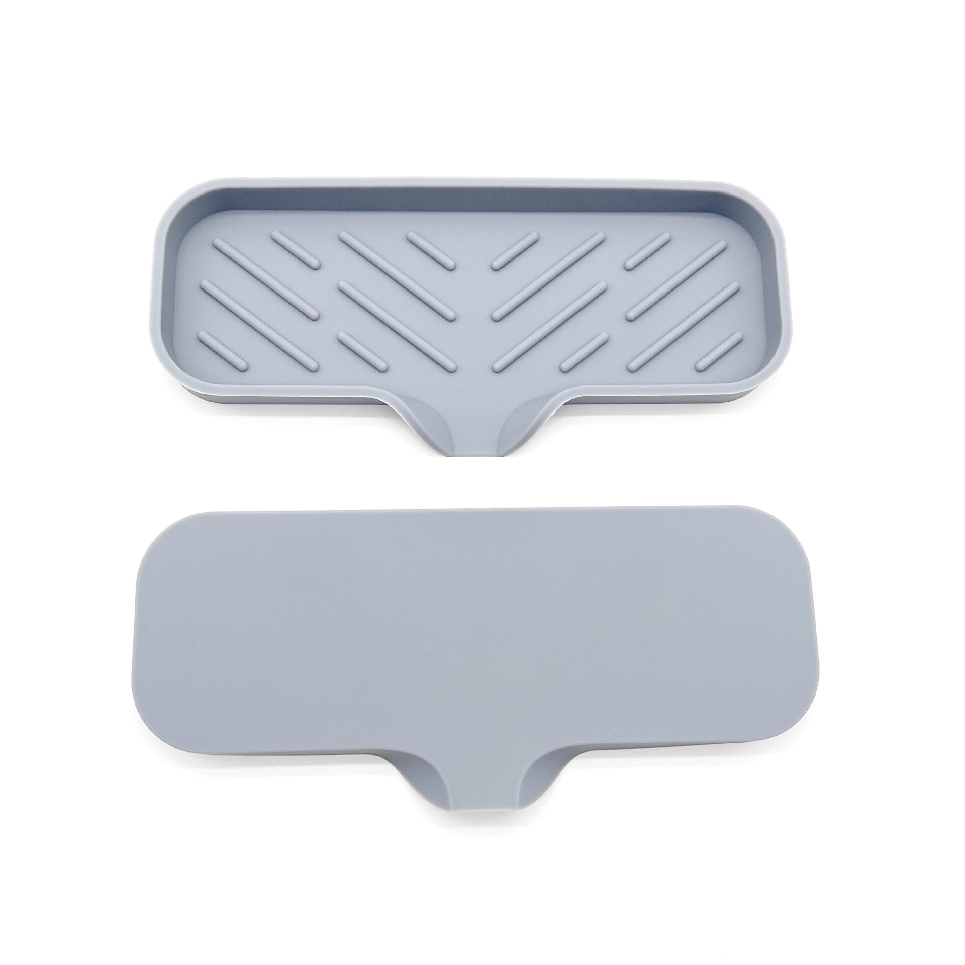 Силиконовый коврик для раковины от брызг, водонепроницаемый, не скользящий, средний размер, серый, кухонный аксессуар