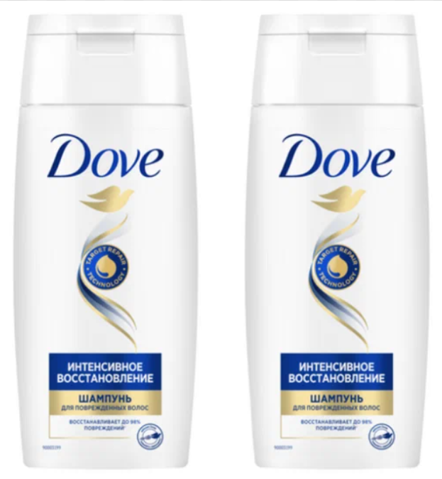 Шампунь Dove Hair Therapy, Интенсивное восстановление, 100 мл, 2 шт
