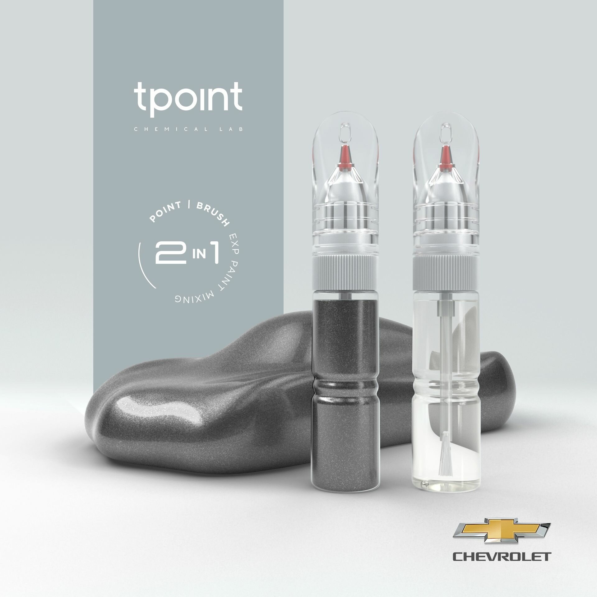 Набор - штрих-корректоров для CHEVROLET NIVA "кварц (QUARZ MET)", код цвета: 630, штрих-корректор от сколов и царапин, 20мл+20мл