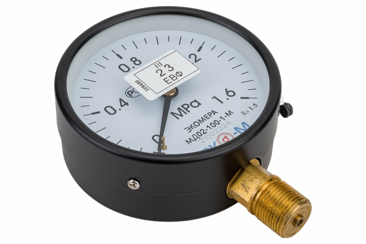 Манометр ЭКО-М Экомера М20x1,5 MD02-100-M-1,6 МПа для измерения давления в системах