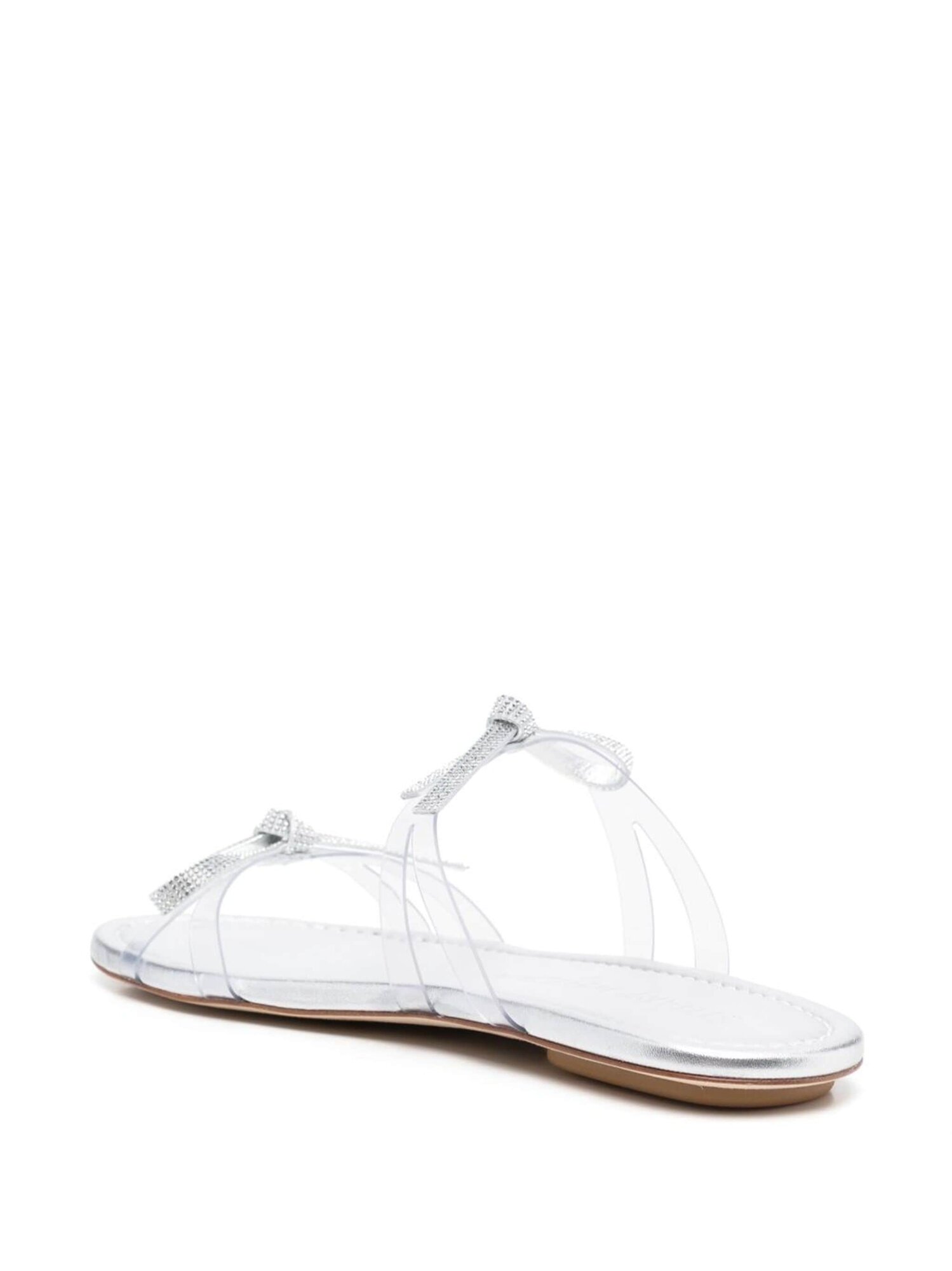 Шлёпанцы Stuart Weitzman SW Bow, размер 35.5, бежевый/белый — фото 1