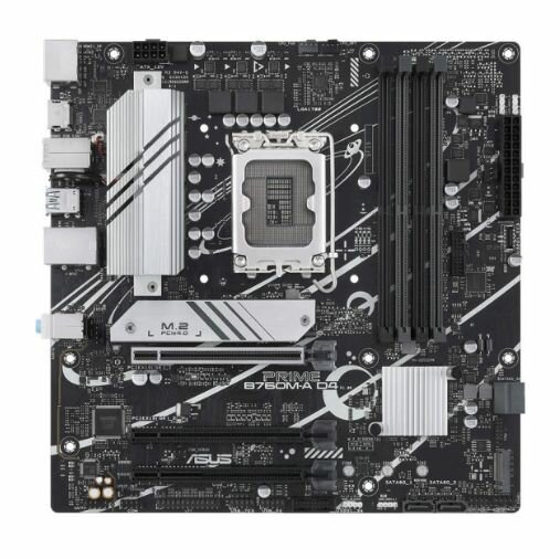 Материнская плата ASUS PRIME B760M-A D4-CSM (PRIME B760M-A D4-CSM) - LGA 1700, Intel B760, DDR4, 3хPCI-Ех16, 2хМ.2, Micro-ATX
