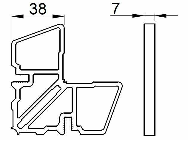 Соединитель угловой наруж ALUMARK для ALM254180\ALM254284, 2 шт