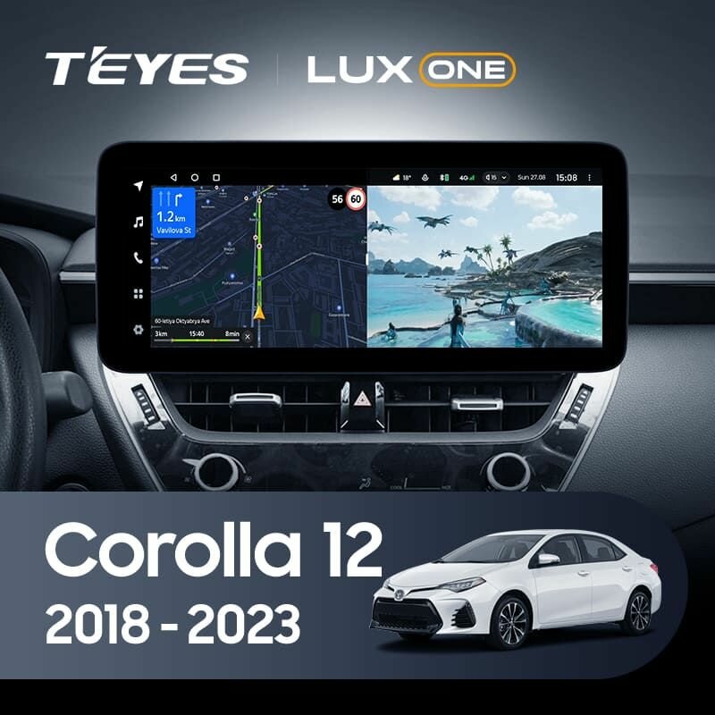 Штатная магнитола Teyes LUX ONE 4/32 Toyota Corolla 12 E210 XP210 (2018-2023) Тип-В