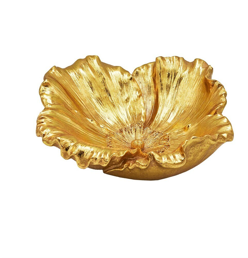 Чаша декоративная Цветок Casaentera CE08-435-130 золото 305х305х90