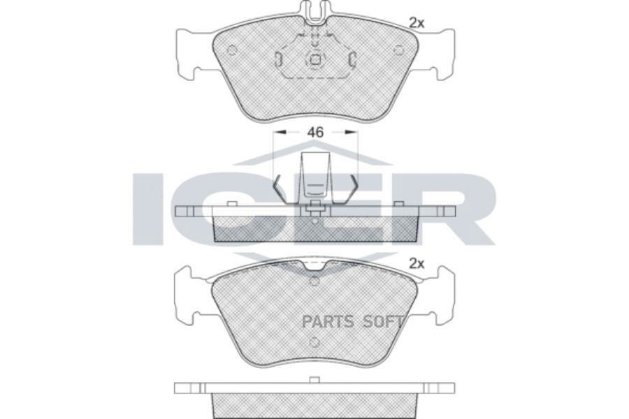 ICER 181115-396 Колодки торм. дисковые ()