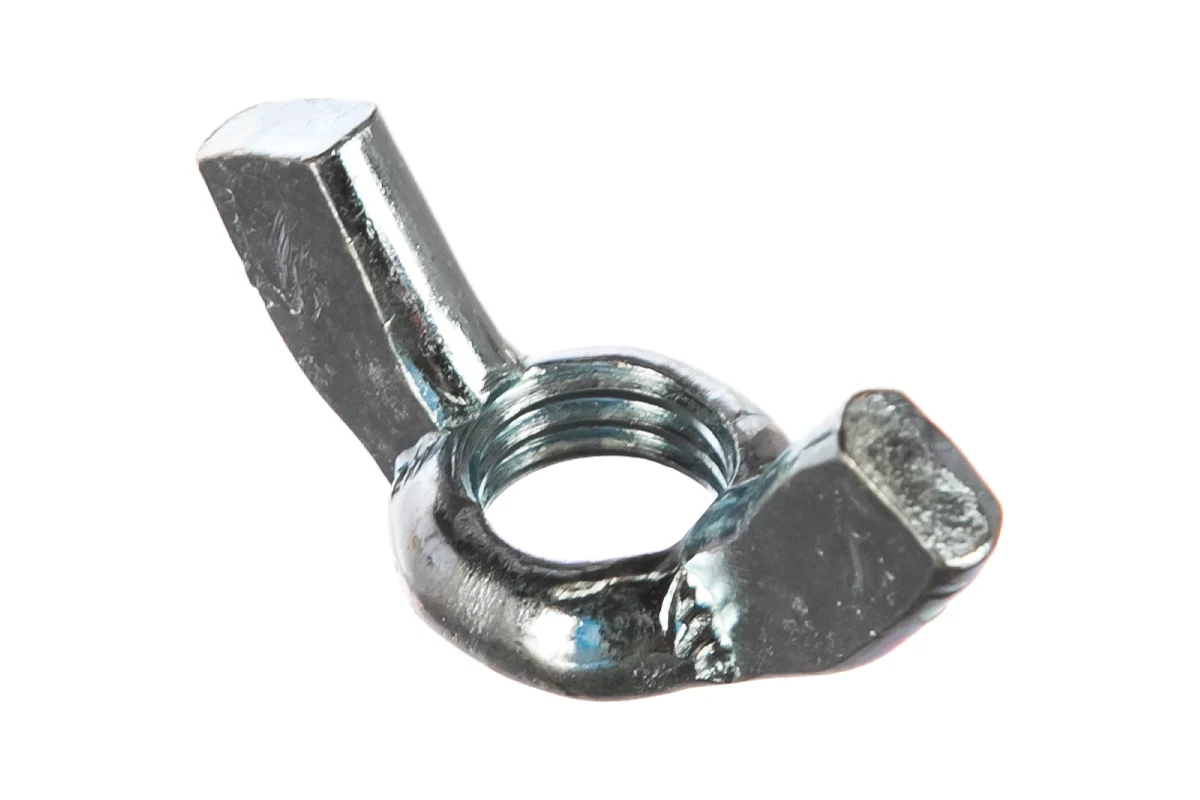 Гайка барашковая М12 ОЦ DIN315 , 50 шт. оцинкованная сталь, серебристая