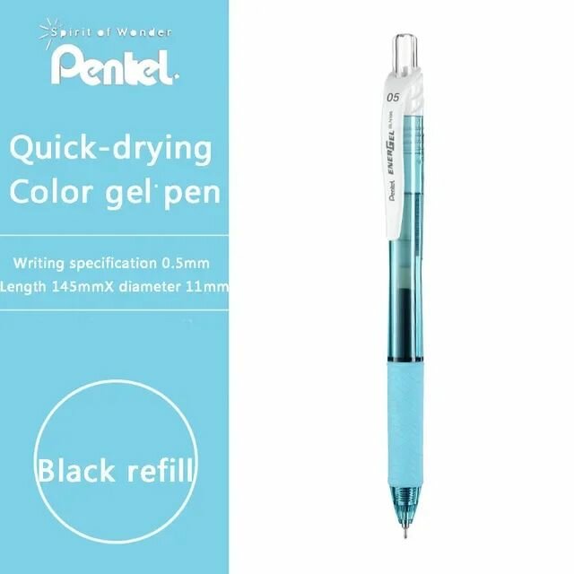 12 шт, японская быстросохнущая нейтральная игольная ручка Pentel BLN-105, 0,5 мм