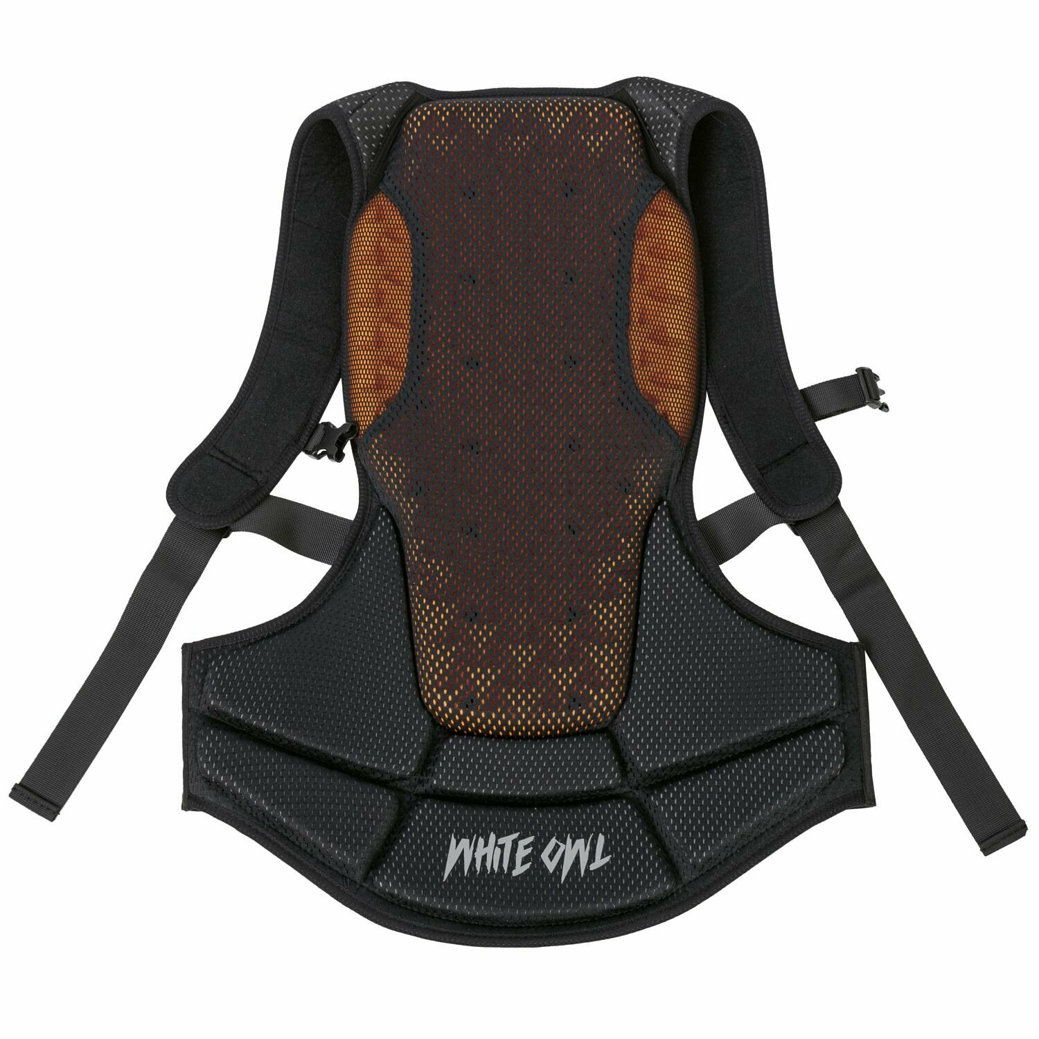 Защита спины White Owl D3O Back Protecton, черный-оранжевый