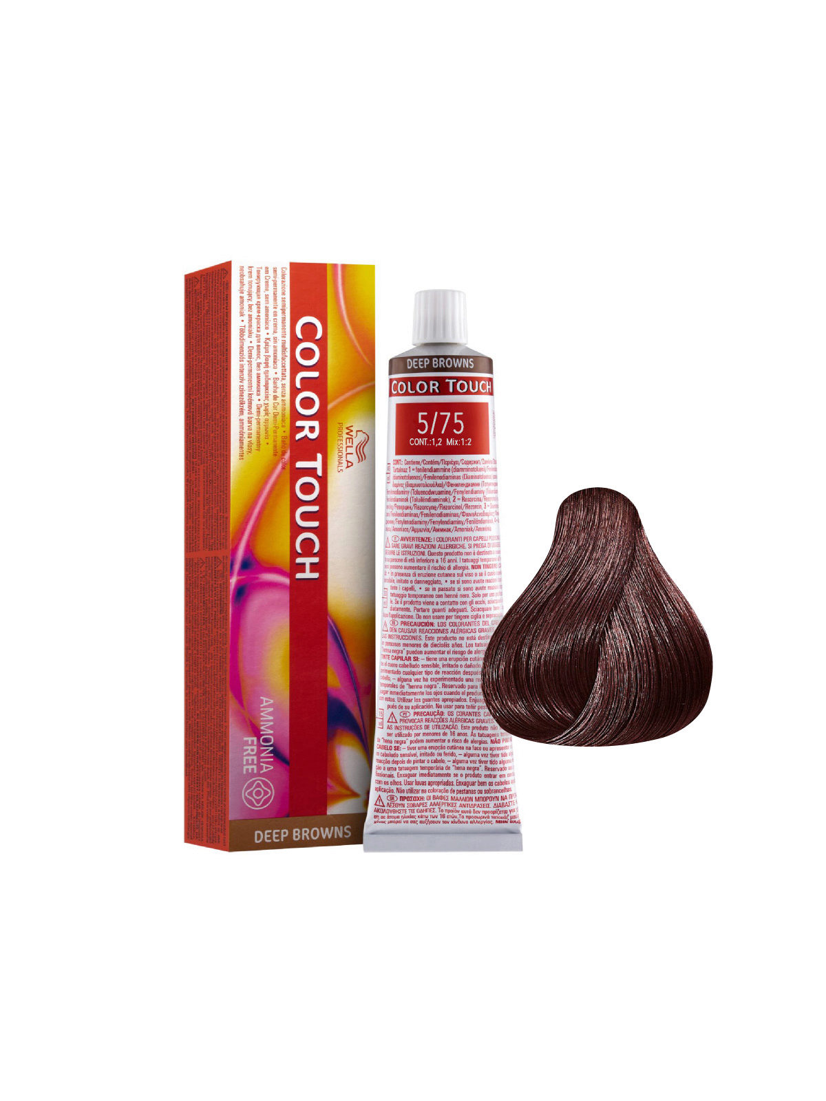 Wella Color Touch 5/75 - Тонирующая краска без аммиака светлый шатен коричнево-красный 60 мл