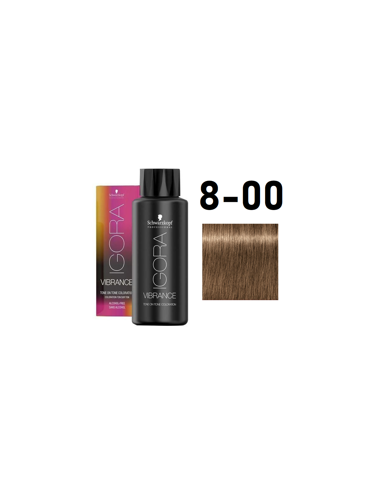 Schwarzkopf Professional Schwarzkopf Igora Vibrance 8-00 - Краситель тон-в-тон светлый русый натуральный экстра 60 мл